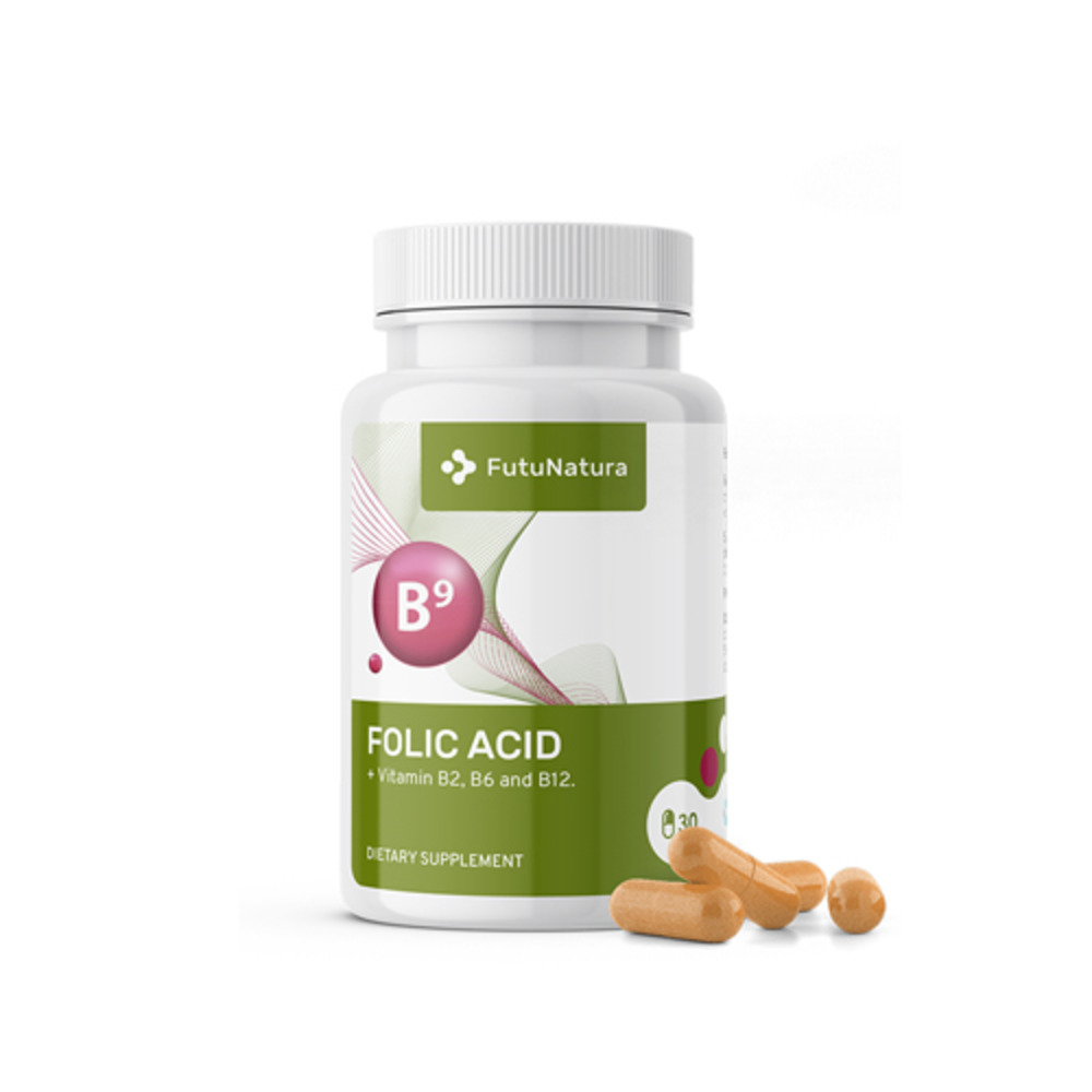 Folic Acid - Folate B9, 30 capsules